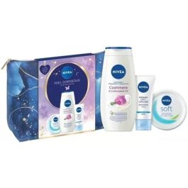 Nivea Feel Gorgeous Skincare 4PC Gift Set with Cosmetic Bag & Shower ...